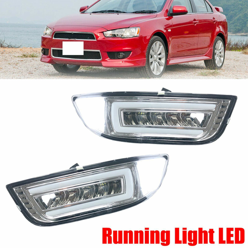 Bumper Daytime Running Light LED Fog Light DRL For Mitsubishi Lancer EX ...