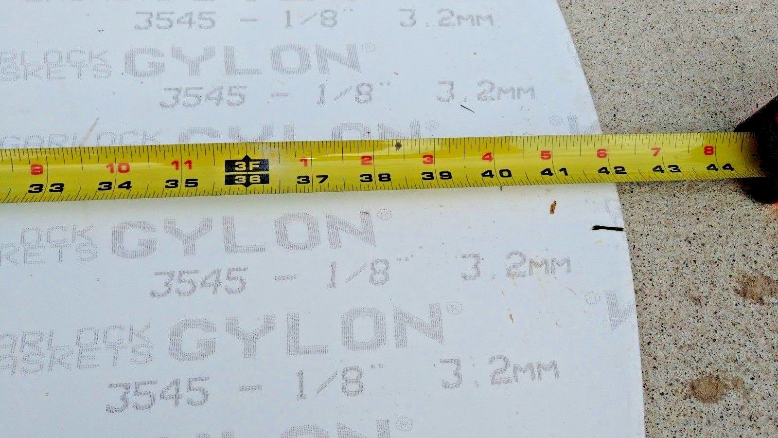 NEW!! Garlock Gylon Style 3545 - 1/8" 42" Dia. Microcellular PTFE ...