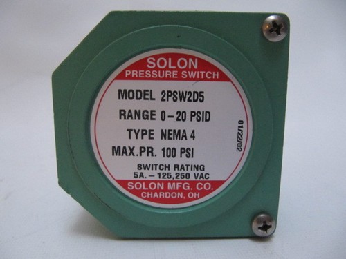 (NEW) Solon Nema 4 Pressure Switch 0-20 PSI 2PSW2D5 | eBay