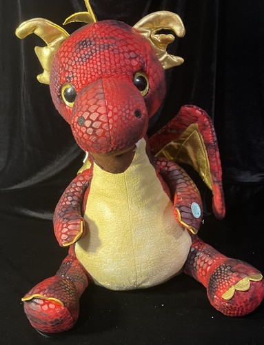 Hug Me Large Stuffed DRAGON 20" Roaring and Eyes light up Red and Gold ...