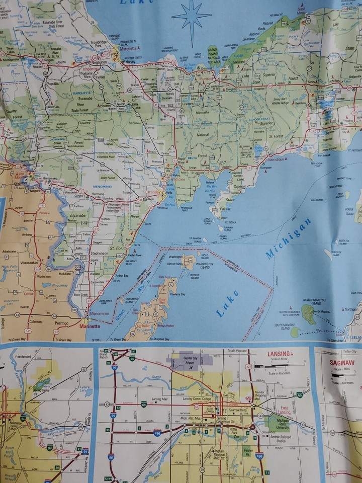 Road Map Michigan State Series AAA 2002 Folding Paper Travel Routes | eBay