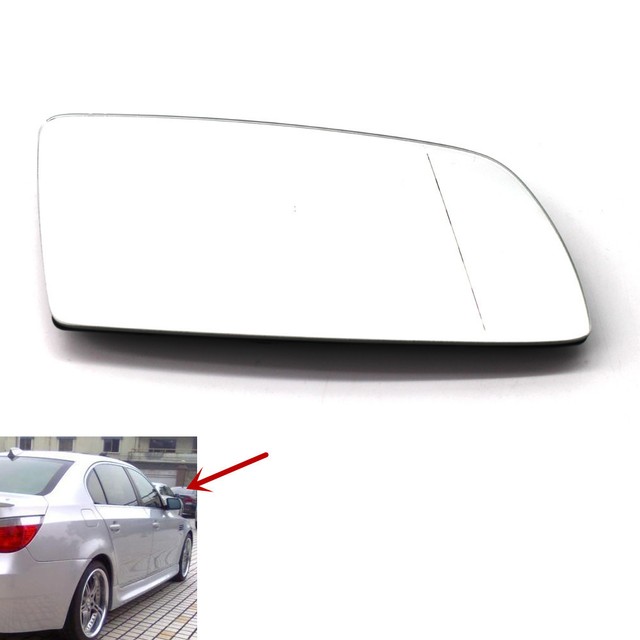 View Split Mirror Glass Heated Anti Blind Spot 6 AC Right for BMW E60 ...