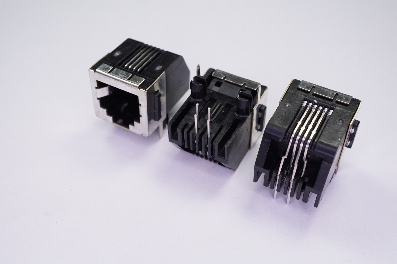 Lot of 3 555154-2 TE Conn Modular Telephone Connector Jack RJ11 / RJ14 ...