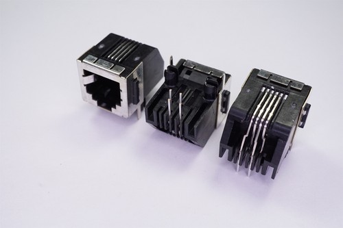 Lot of 3 555154-2 TE Conn Modular Telephone Connector Jack RJ11 / RJ14 ...