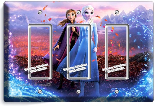 FROZEN PRINCESS ANNA AND ELSA SISTERS LIGHT SWITCH OUTLET WALL PLATES ...