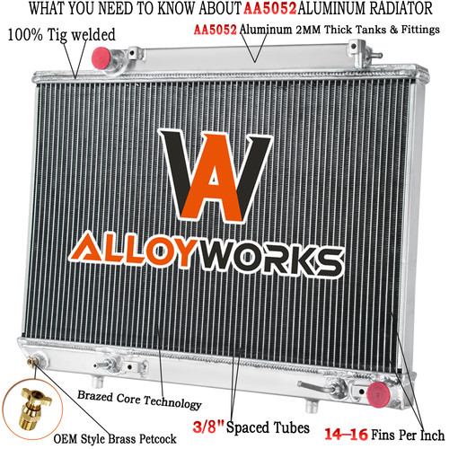 2 Rows Radiator For Mercedes Benz 300 SDL 350SD 350SDL 3.4L Diesel AT ...