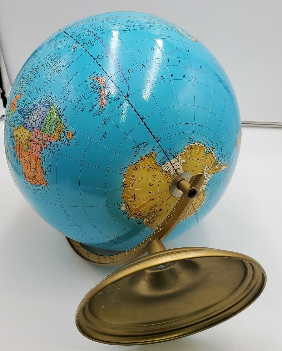 Vintage Cram's Imperial 12 Inch World Globe With Metal Base George F ...