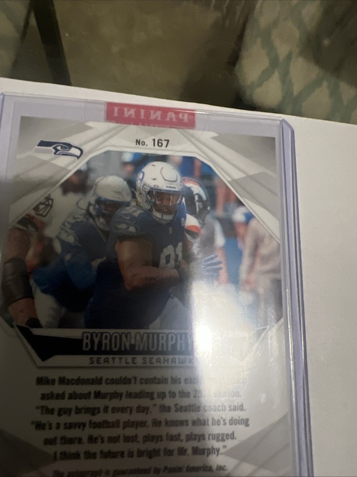 Byron Murphy II 2024 Phoenix Black Lazer Rookie Gold Ink Auto No. 167 ...