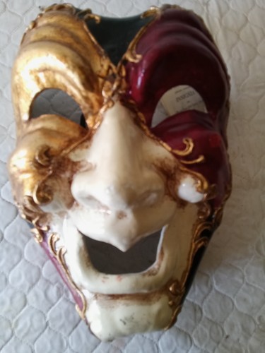 1980s VINTAGE ORIGINAL RARE MASK THEATRES FACE ITALIAN HAND MADE/HAND ...