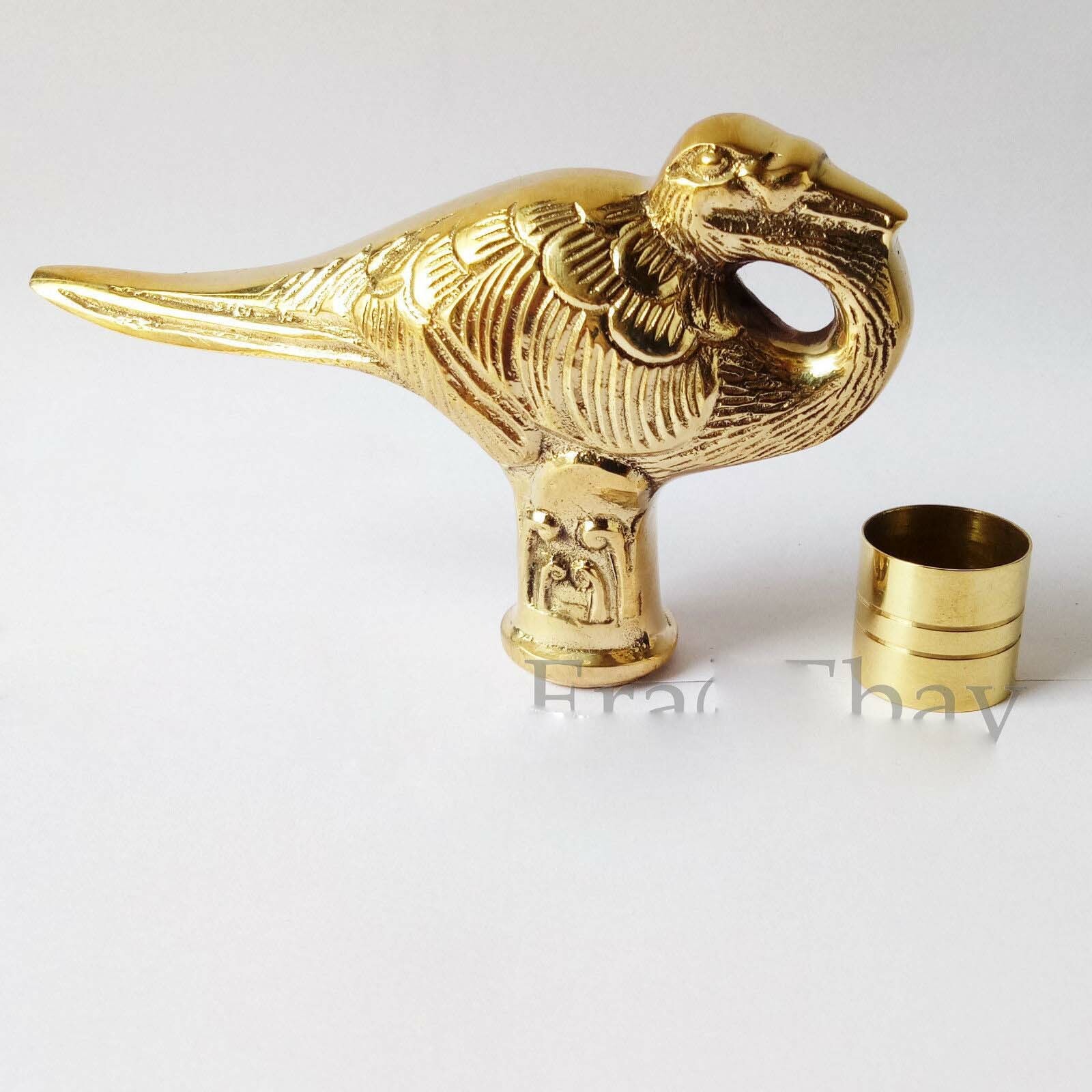 Golden Brass Victorian Bird head Handle for Shaft Wal… - Gem