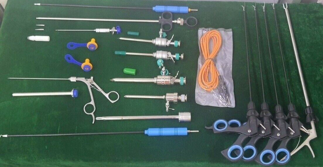 19pc Laparoscopic Surgery Set 5mmx330mm Endoscopy Reusable Surgical ...