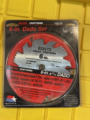 Craftsman 6-in. Standard Stack Dado Set 932175 Made in USA 9-32175 | eBay