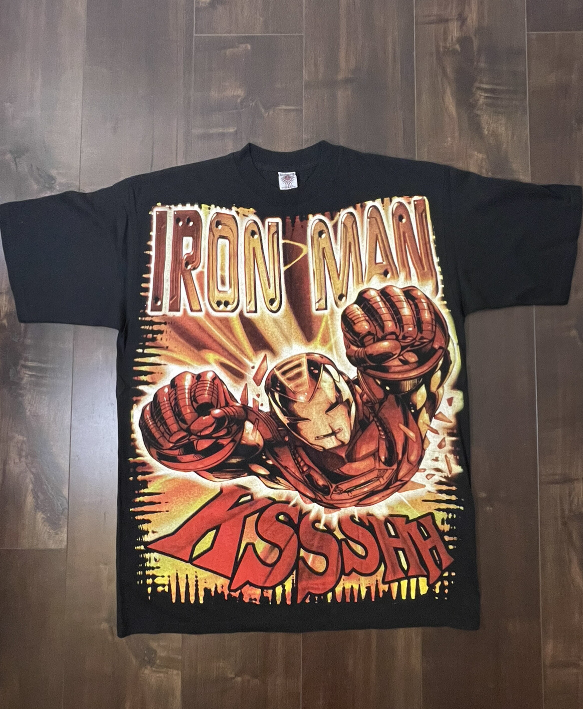 Vintage T Shirt Iron Man Print Marvel ,Resurreccion Tshirt XL,Super ...
