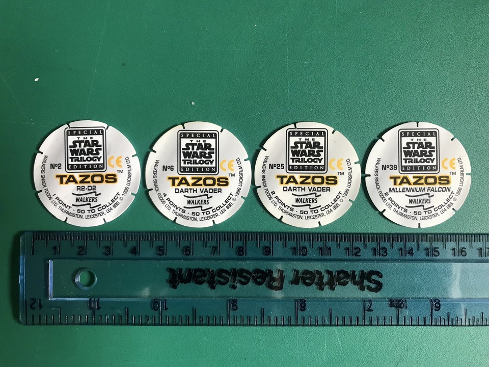 4x The Star Wars Trilogy Tazos 1996 Collectible Rare Vintage | eBay