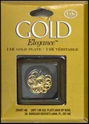 3 Pack Cousin Gold Elegance Jump Rings 6mm 16/Pkg-14k Gold Plated ...