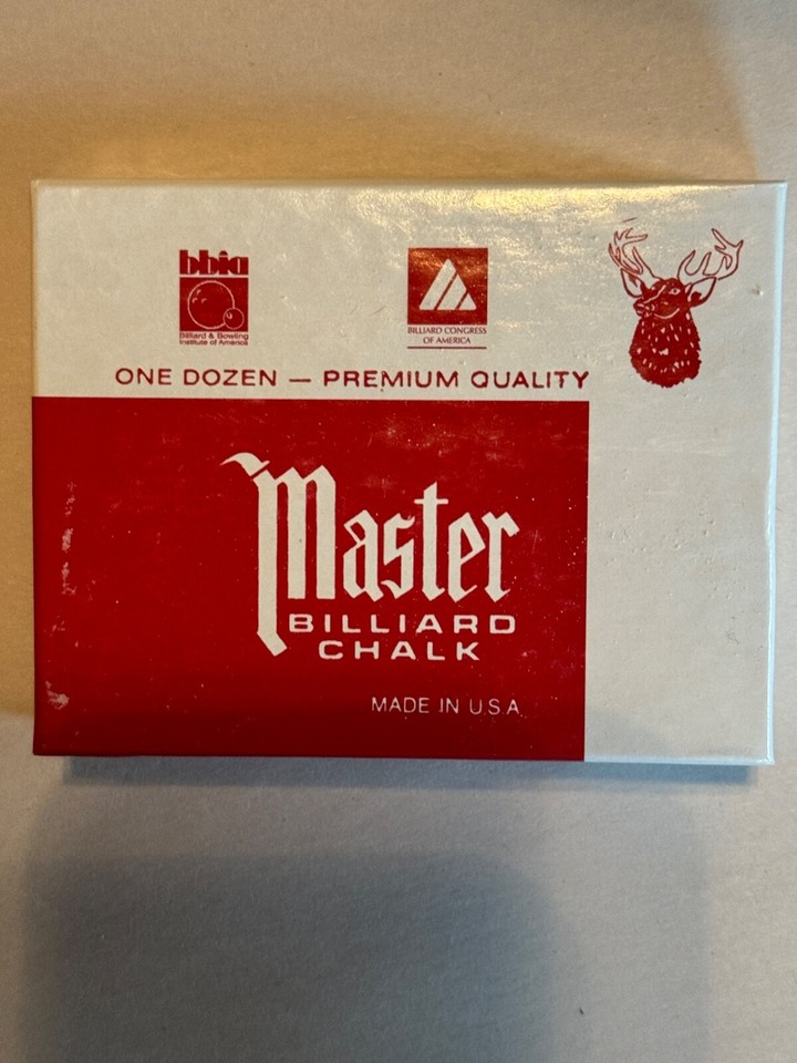 MASTER CHALK BILLIARD POOL CHALK BLUE 12 PACK BRAND NEW FREE SHIPPING ...