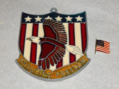 2001 Enduring Freedom United States Patriotic Sun Catcher & American ...