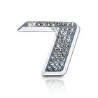 Crystallized Number 7 Car Emblem with Chrome Finish and Real Swarovski ...