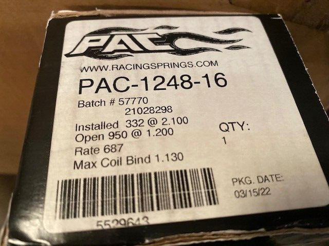 PAC Springs PAC-1248-16 Drag Race Triple Valve Springs, 1.645 O.D ...