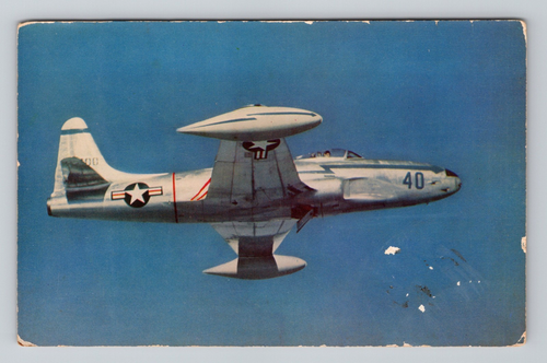Postcard Aircraft USAF Lockheed F80 Fighter Jet Military Airplane ...
