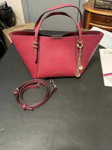 Calvin Klein Medium Red Purse Handbag Or Purse With Removable Strap | eBay