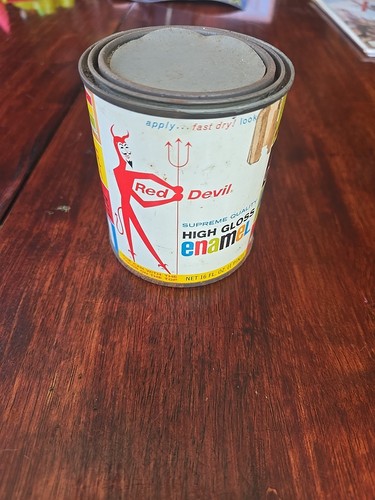 Vintage Red Devil Paint: 'Grey' 1/4-pint circa 1970s; Nearly full | eBay