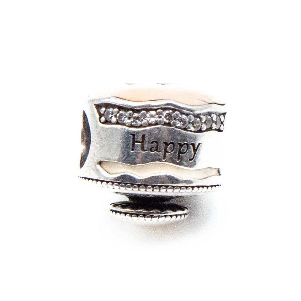 PANDORA Retired Happy Birthday Cake Sterling Silver Charm | eBay