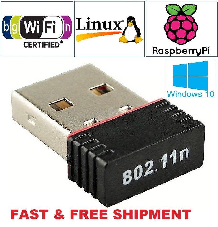2 x New Realtek USB Wireless 802.11B/G/N LAN Card WiFi Network Adapter ...