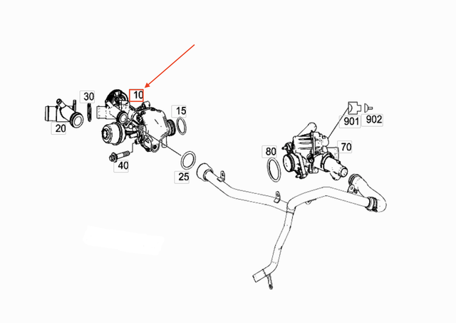 2018 Mercedes-Benz CLA 180 Water Coolant Pump A2702000600 for sale ...