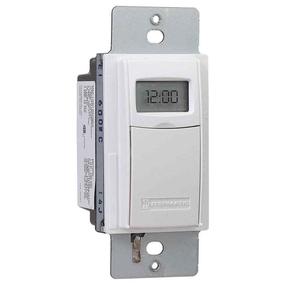 Intermatic 15 Amp 7-Day Indoor In-Wall Astronomic Digital Timer, White ...