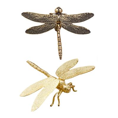 Mini Dragonfly Sculpture Brass Desktop Dragonfly Sculpture Cute Small ...