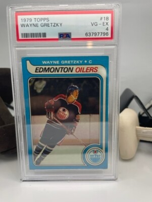 WAYNE GRETZKY 1979 TOPPS ROOKIE #18 HOCKEY CARD SUPER NICE PSA 4 OILERS ...
