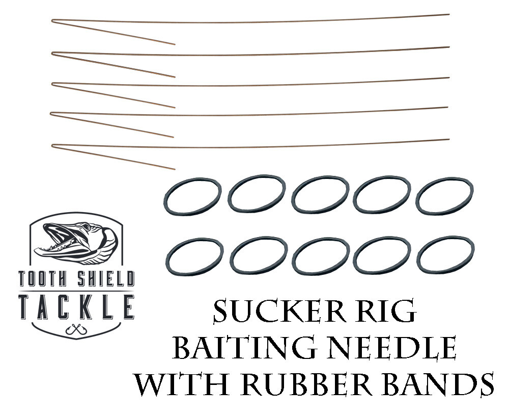 Musky Sucker Rigging Kit Baiting Needles Rubber Bands (Quick Set Strike ...