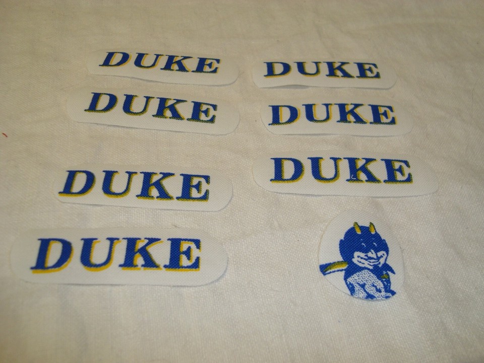Duke University Blue Devils Cotton Fabric Iron-On Patches Appliques ...