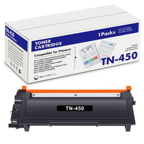 1x TN450 Toner Compatible with Brother TN420 HL-2240D HL-2250DN HL2270 ...