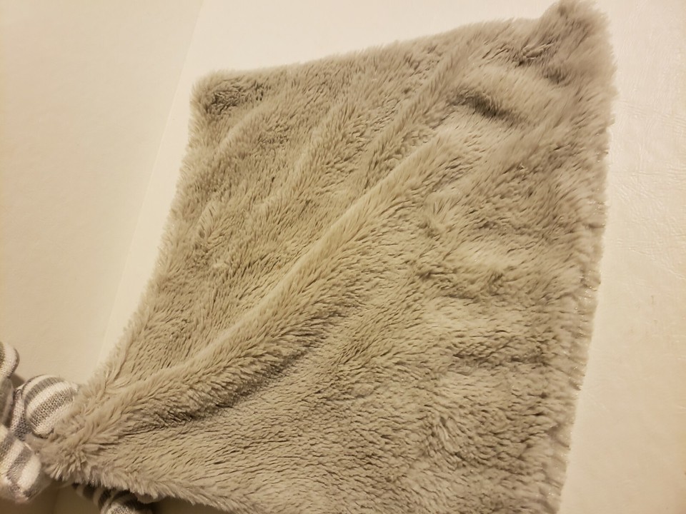 Kellytoy Gray White Striped Elephant Security Baby Blanket Lovey Plush ...