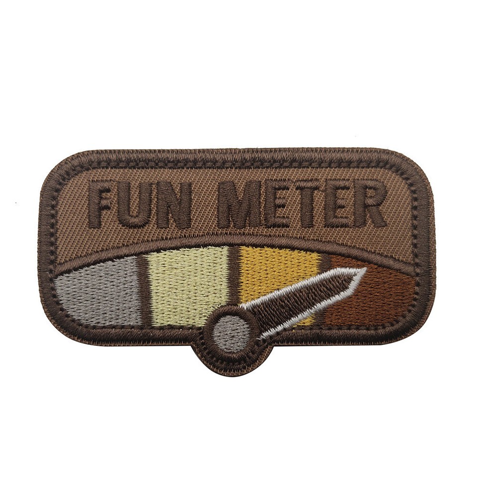 Fun Meter Hook and Loop Embroidered Patch DIY Tactical Badge Backpack ...
