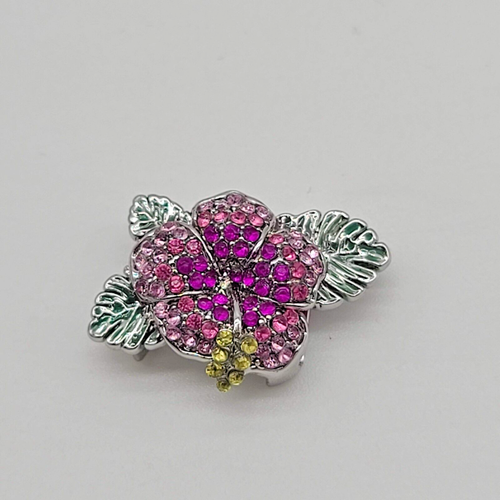 KEEP Collective "Hibiscus" Key Silver & Multicolor Crystal Slide Charm ...