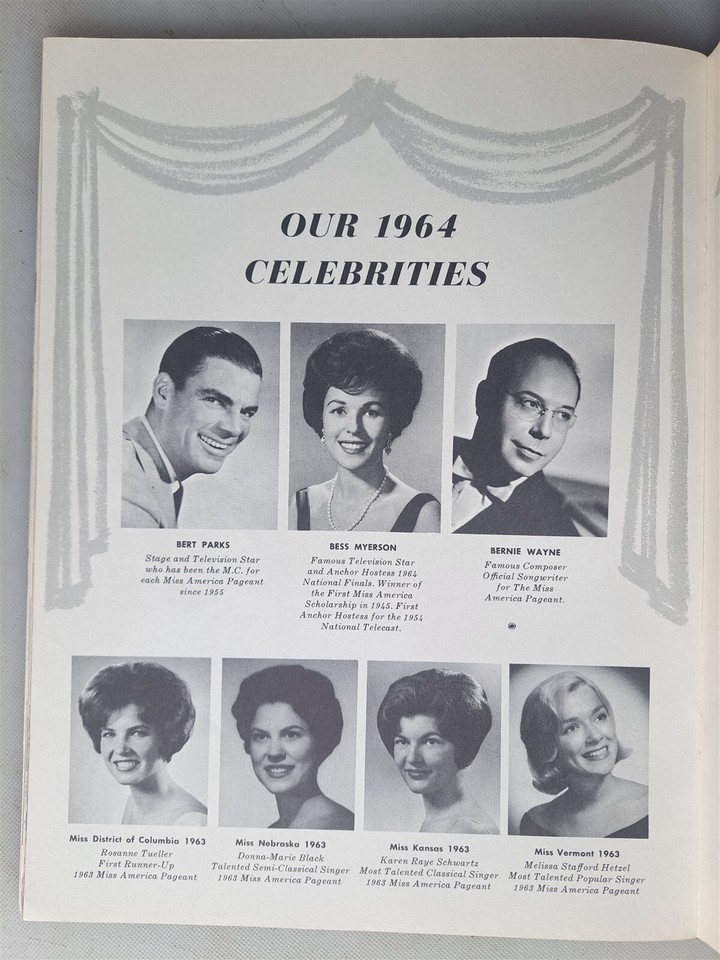 The Miss America Pageant - 1964 Annual Program/Magazine | eBay