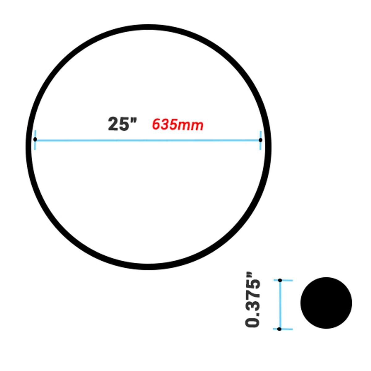 Esco O-Ring Earthmover 25 (Case of 24) - Tire Rim Seal, Part #OR-325T ...
