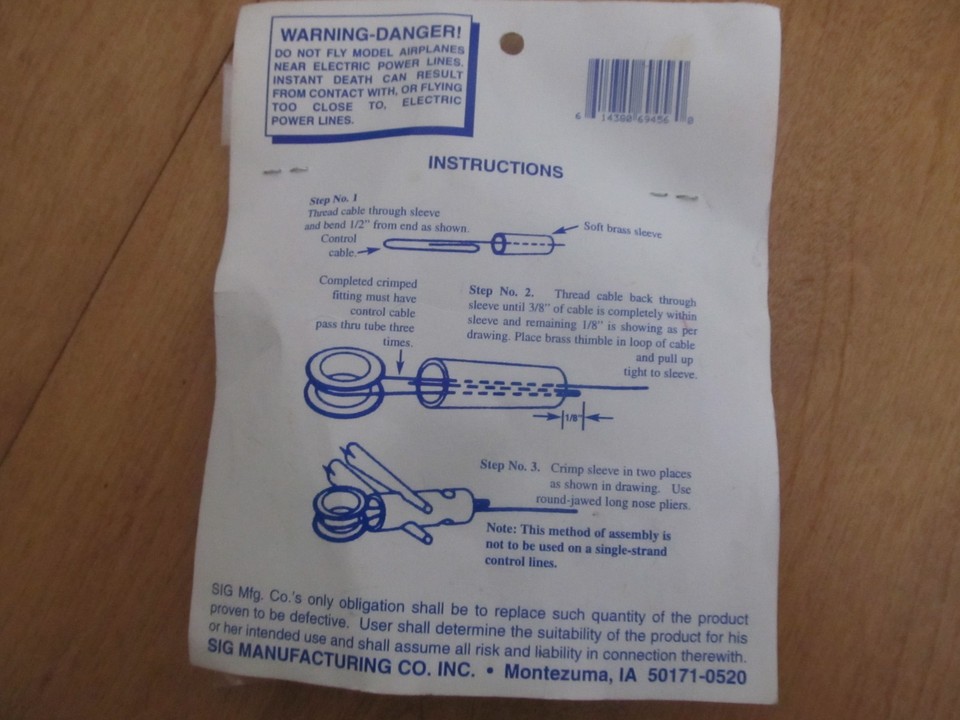 SIG PRO HARDWARE CONTROL LINE KIT 7 STRAND BRAIDED STAINLESS STEEL .015 ...