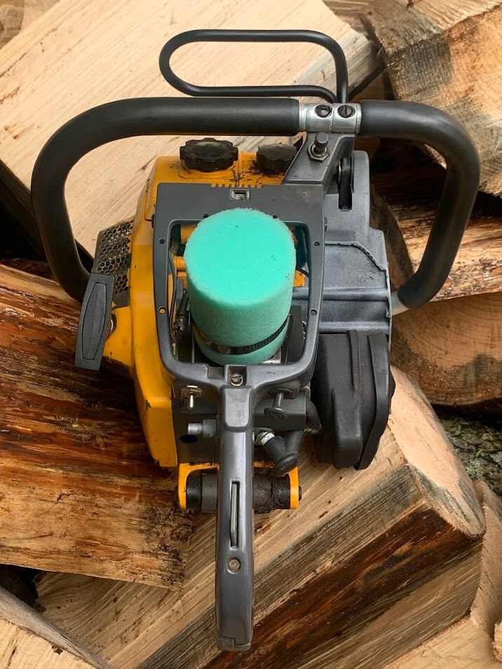 Pioneer Poulan Chainsaw Velocity Stack Air Filter Mount Elbow & Filter ...
