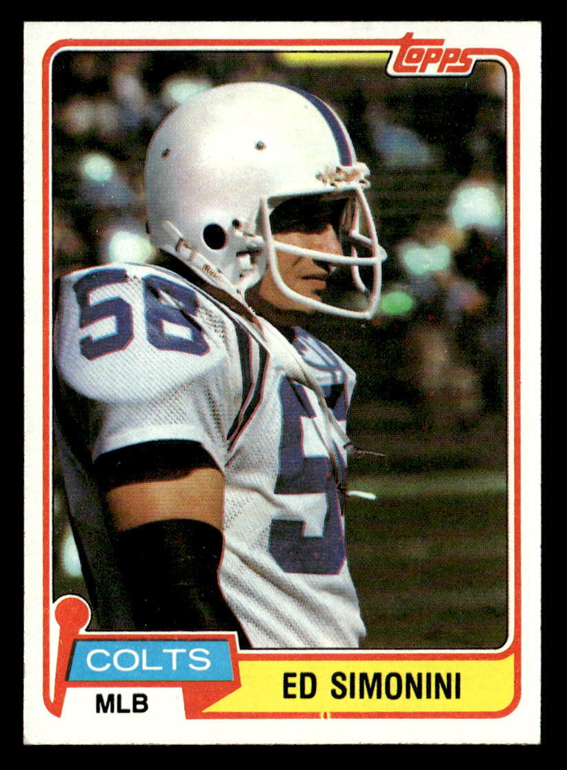 Ed Simonini 1981 Topps Card #212 Baltimore Colts | eBay