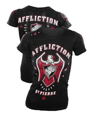 Authentic Affliction Womens Georges St. Pierre Royal Baby Tee,GSP UFC ...