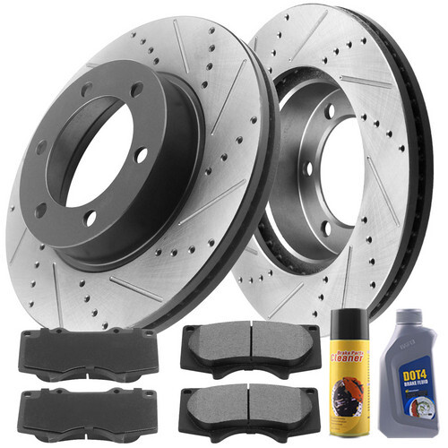4WD Front Drilled Brake Rotors Kit For Ford F150 Lincoln Mark LT 6 Lugs ...