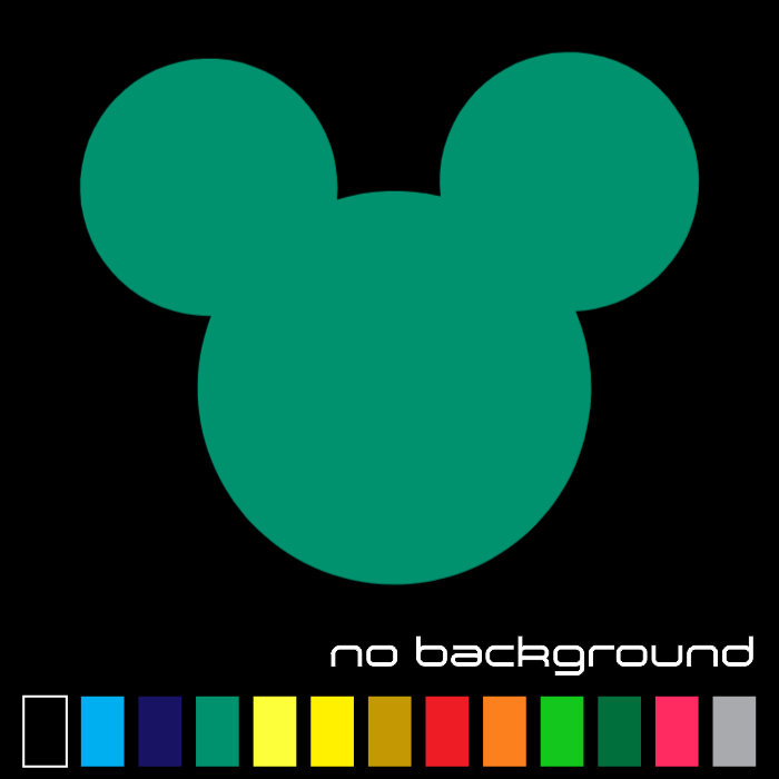 Mickey Mouse Disney Die-cut Vinyl Decal Sticker Logo Ears Shape | eBay