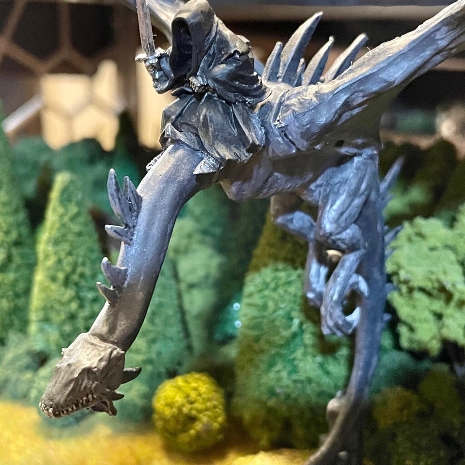 Ringwraith on Fell Beast 2 Painted Miniatures Nazgul Frodo Middle-Earth ...