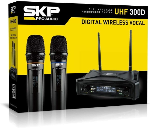 SKP Pro Audio Uhf-300d Digital Wireless Vocal - Dual Handheld ...