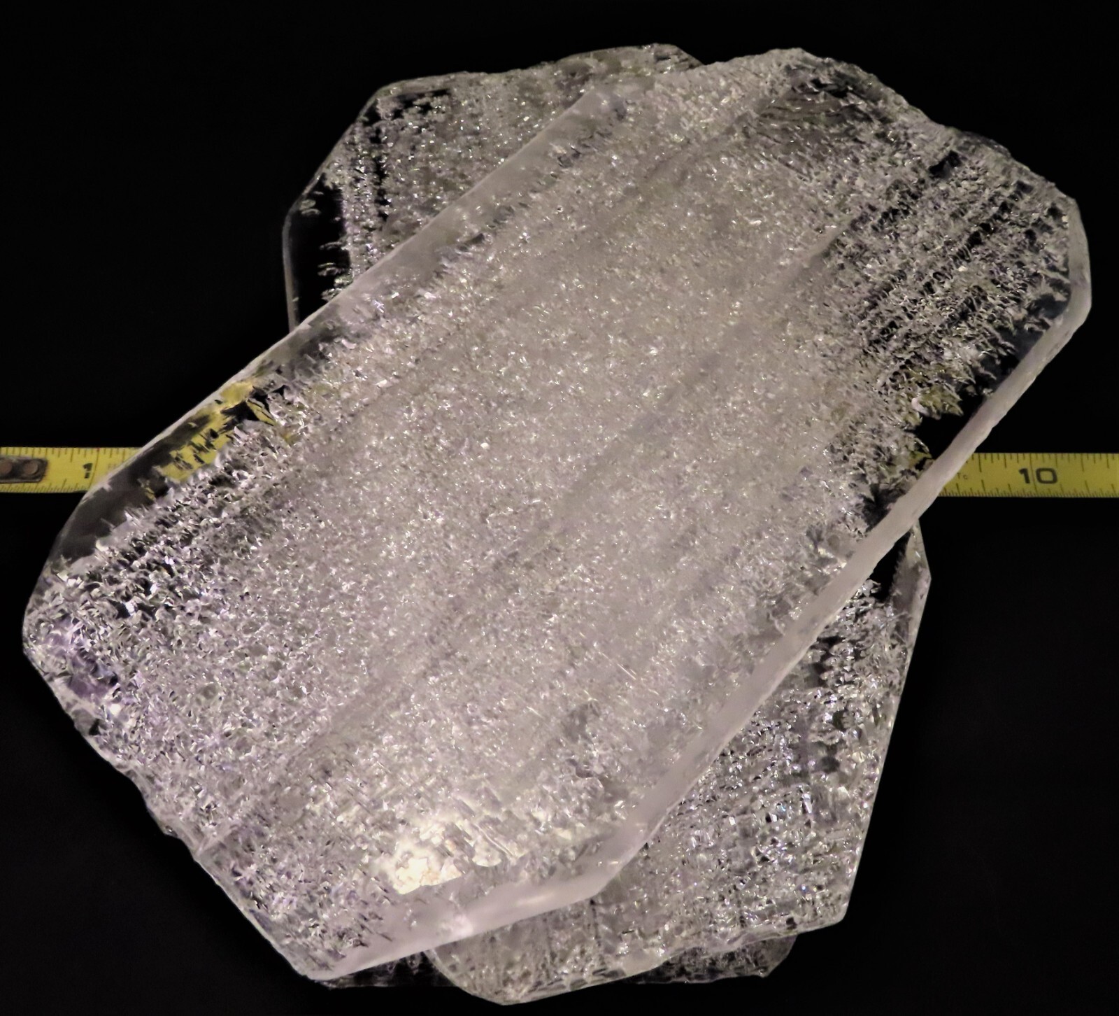 QUARTZ CRYSTAL PLATE FOR STUDY, FACETING. LAB-GROWN & ETCHED IN ...