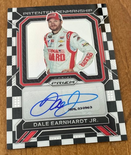 DALE JR 2023 PRIZM PATENTED PENMANSHIP CHECKERED AUTOGRAPH 6/50 | eBay